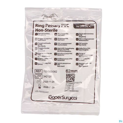 Smiths Medical Wallace Ring Pessarium PVC 62 mm | 1 stuk | PharmaMarket