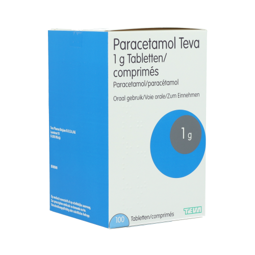 Paracetamol Teva 1 g | 100 tabletten | PharmaMarket