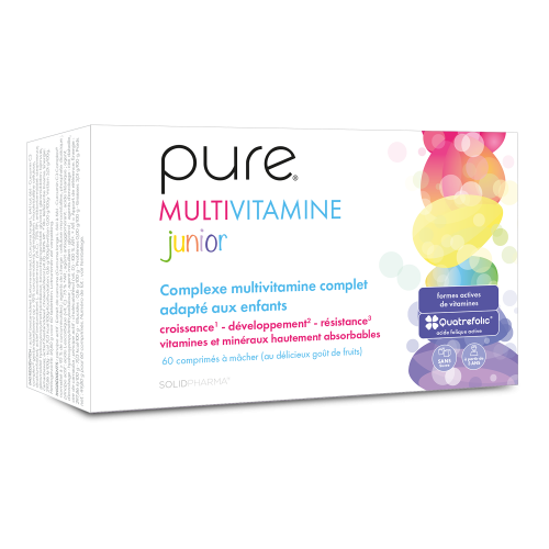 Pure Multivitamine Junior | 60 comprimés à croquer | PharmaMarket