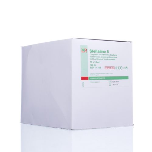 Stellaline 5 Steriel Kompres 10 x 10 cm (17788) | 100 stuks | PharmaMarket